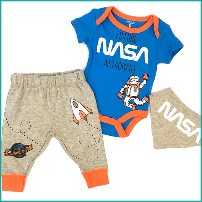 NASA Infant Set - Blue Grey - Mchakky