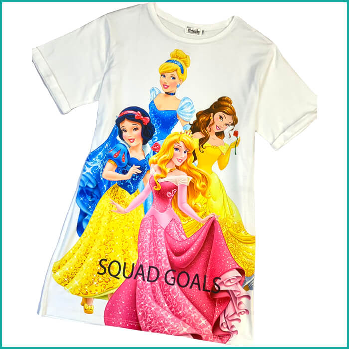 Princess Squad Goals Ladies Dress - White - Mchakky