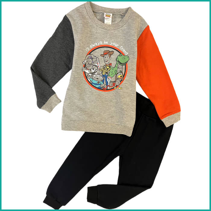 Winter Toy Story Boys Training Suit - Grey Black - Mchakky