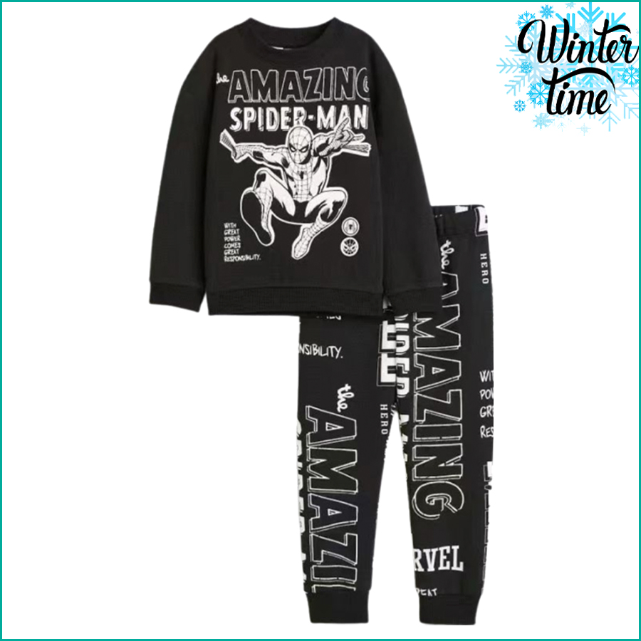 Spider Man Winter boys training suit - Black - Mchakky
