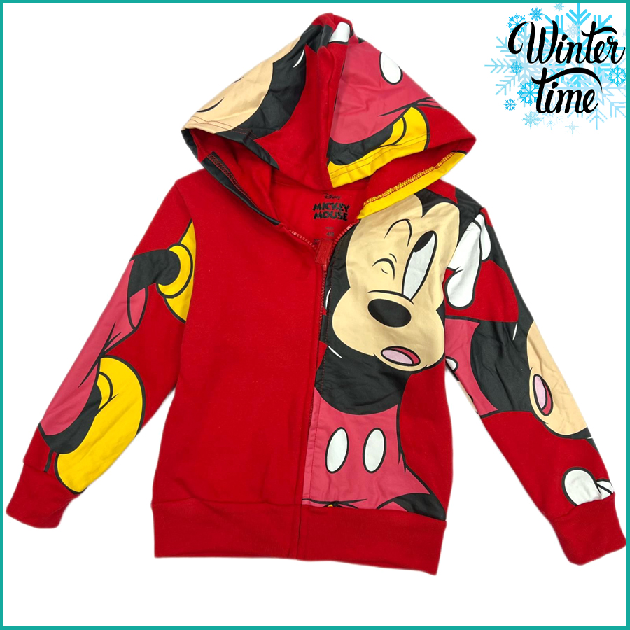 Mickey Mouse Winter Kids Jacket - Red - Mchakky