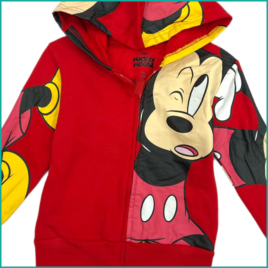 Mickey Mouse Winter Kids Jacket - Red - Mchakky