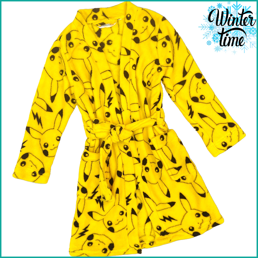 Pikachu Kids Bath Rob – Yellow – Mchakky