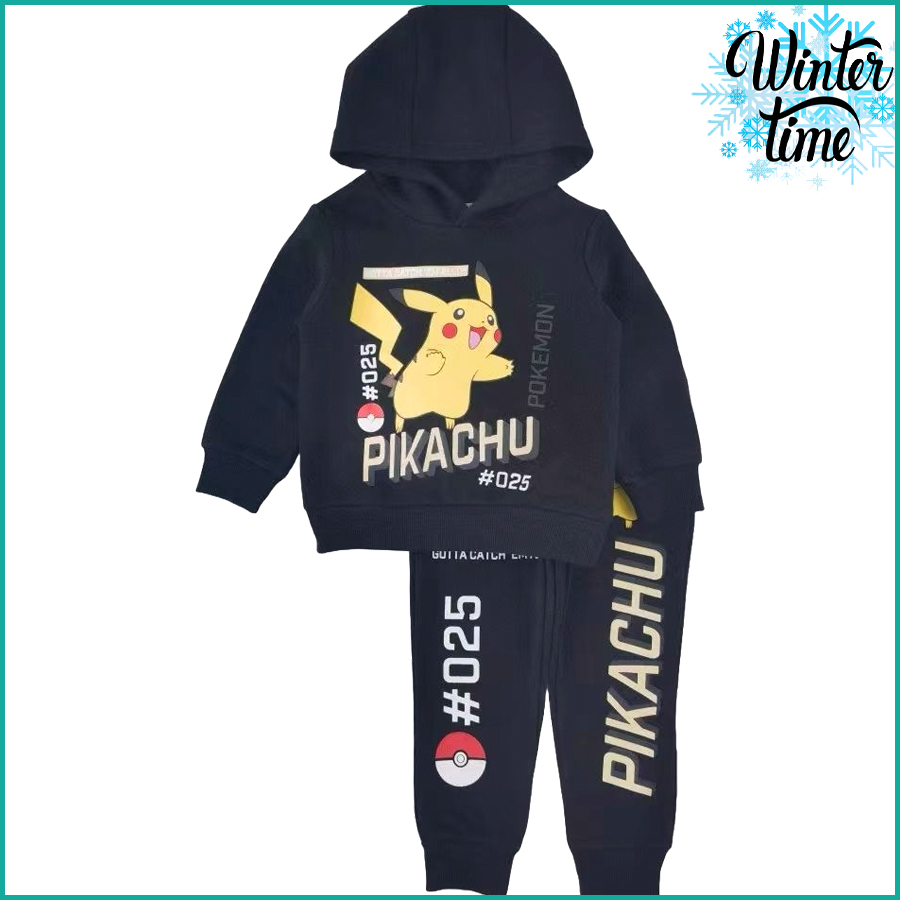 Pikachu Winter Boys Training Suit - Dark Blue - Mchakky