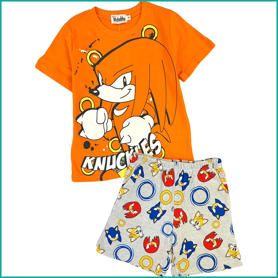 Knuckles Boys Shorts Set - Orange - Mchakky