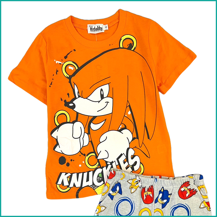 Knuckles Boys Shorts Set - Orange - Mchakky