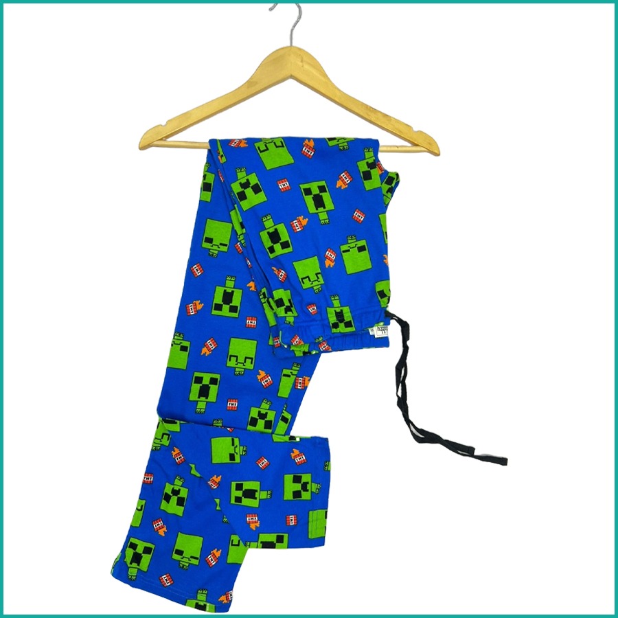 Minecraft Men's Cotton Pant - Blue - Mchakky