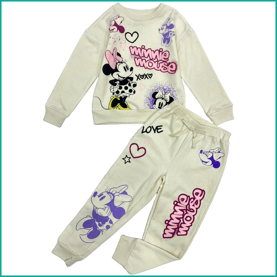 Minnie Mouse Girls Winter Training Suit - Cream - Mchakky