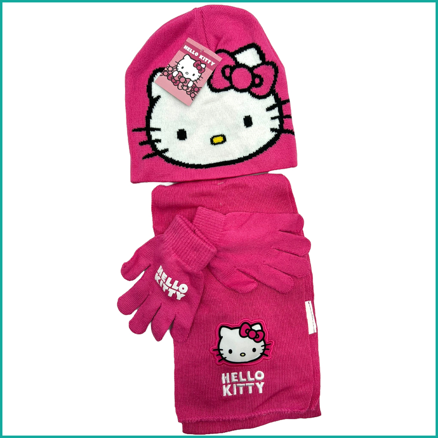 Hello Kitty Winter Cap Set – Pink – Mchakky