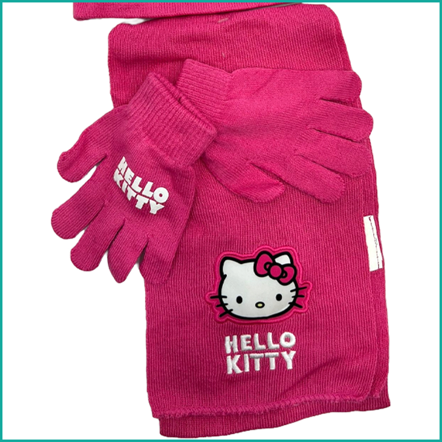 Hello Kitty Winter Cap Set – Pink – Mchakky