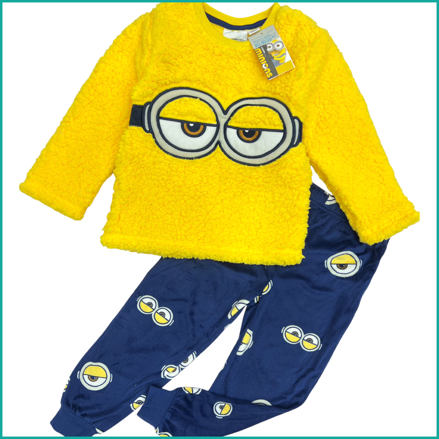 Minions Eyes Boys Winter Training Suit - Yellow Blue - Mchakky