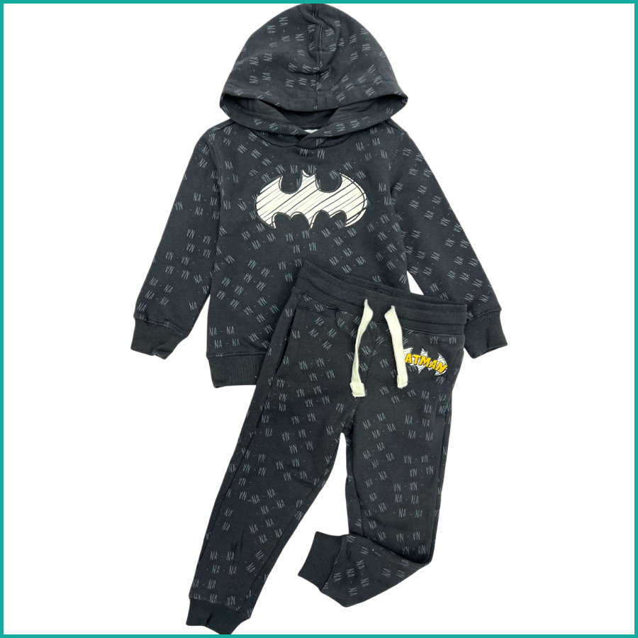 Batman Logo Boys Winter Training Suit - Black - Mchakky