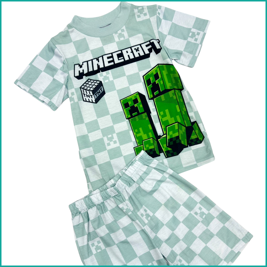 Minecraft Boys Cotton Shorts Set – Blue – Mchakky