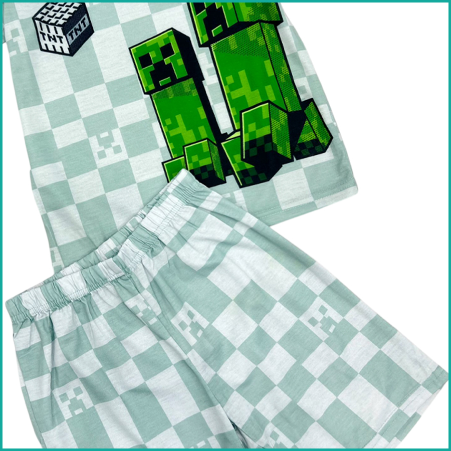 Minecraft Boys Cotton Shorts Set – Blue – Mchakky