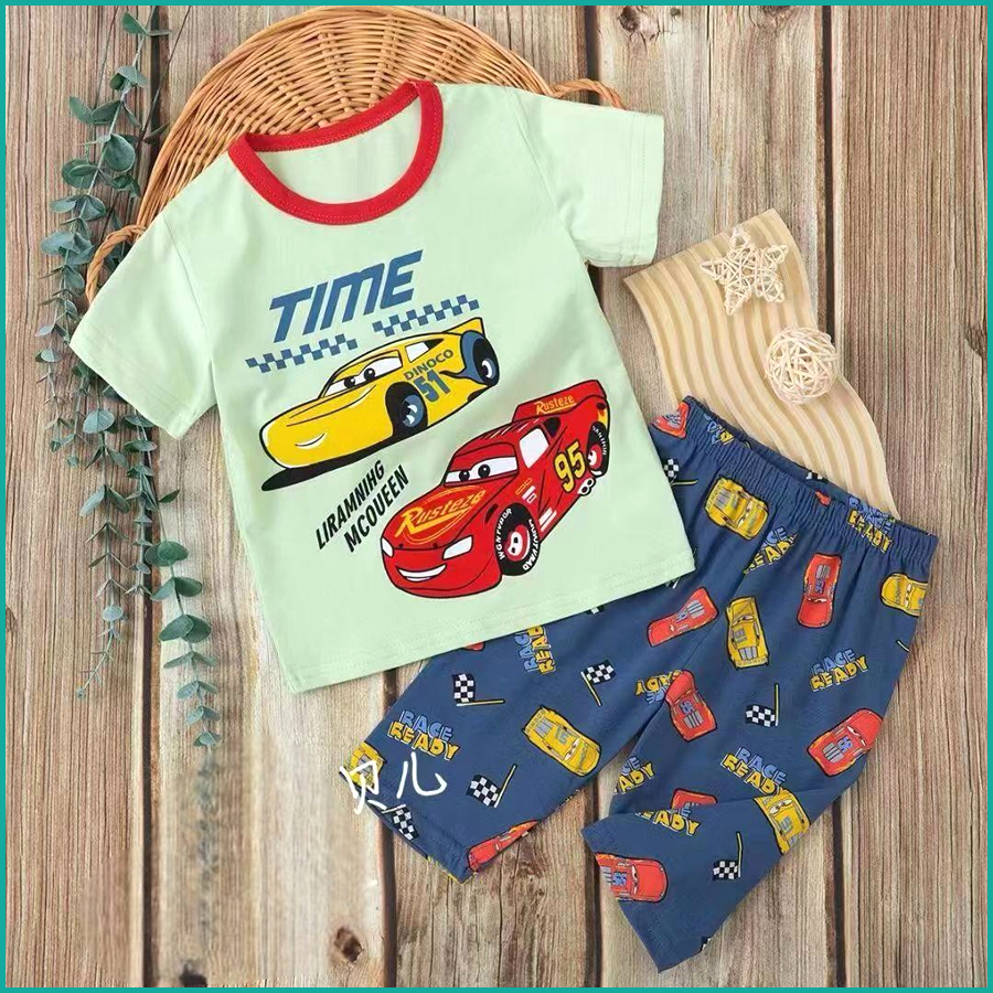 Cars Time Boys Shorts Set – Blue – Mchakky
