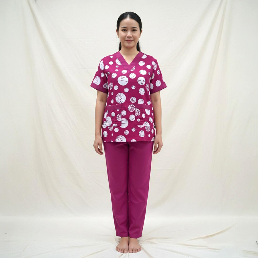 Circle Uniform for Maids TETRON Material (TC Material) - Navy Blue Pink ...