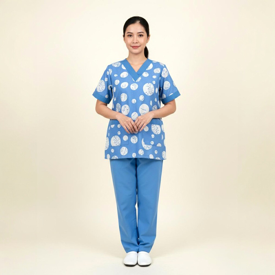 Circle Uniform for Maids TETRON Material (TC Material) - Navy Blue Pink ...